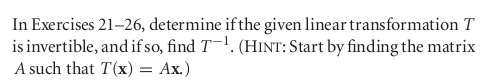 Solved 27. Let T and T2 be linear transformations given by | Chegg.com