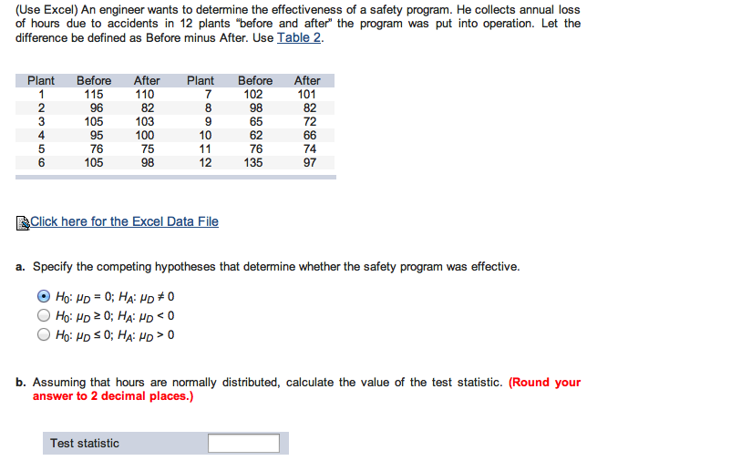 Solved Use Excel An Engineer Wants To Determine The Chegg solved-use-excel-an-engineer-wants-to-determine-the-chegg