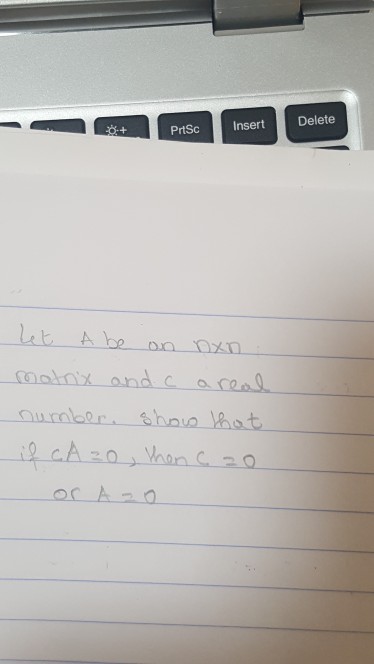 Solved Let A be an nxn matrix and c a real number. show | Chegg.com