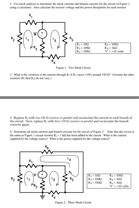 Solved Use mesh analysis to determine the mesh currents and | Chegg.com