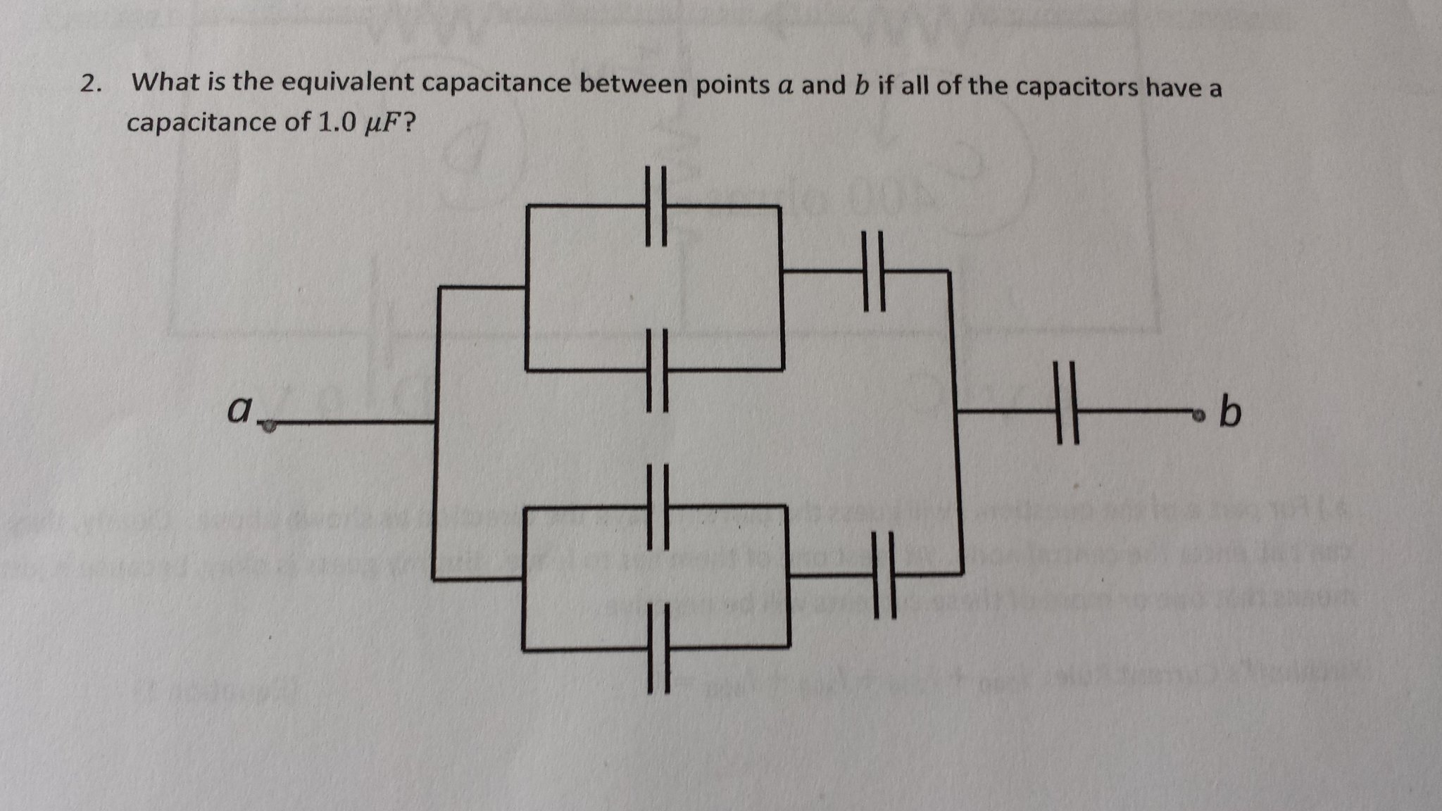Solved Question: What is the equivalent capacitance between | Chegg.com