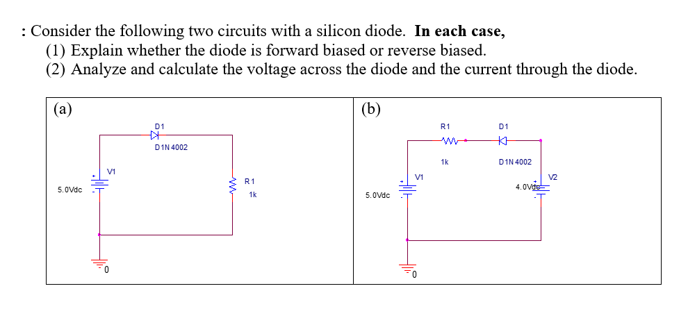 Solved Consider the following two circuits with a silicon | Chegg.com