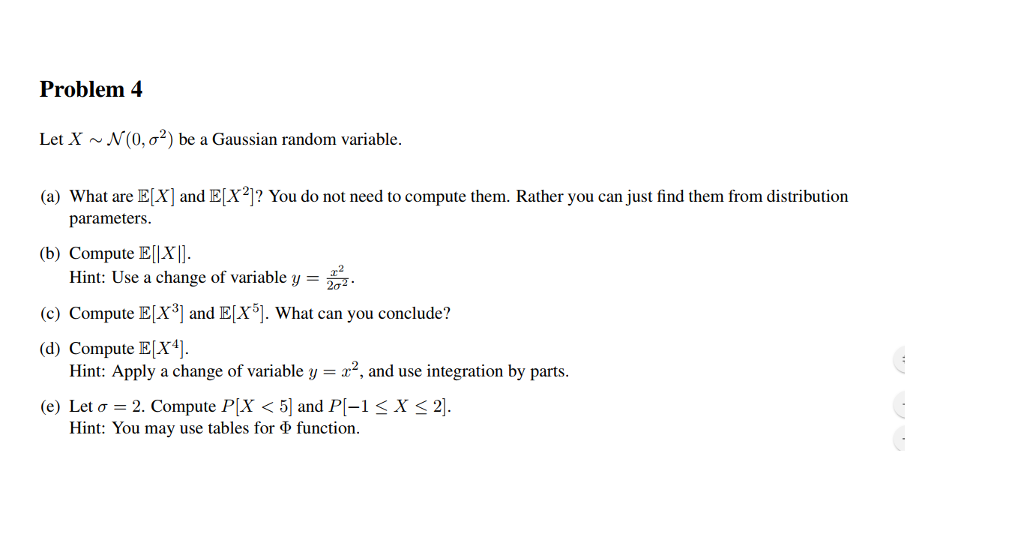 Solved Problem 4 Let X ~ N0 σ2 Be A Gaussian Random 0995