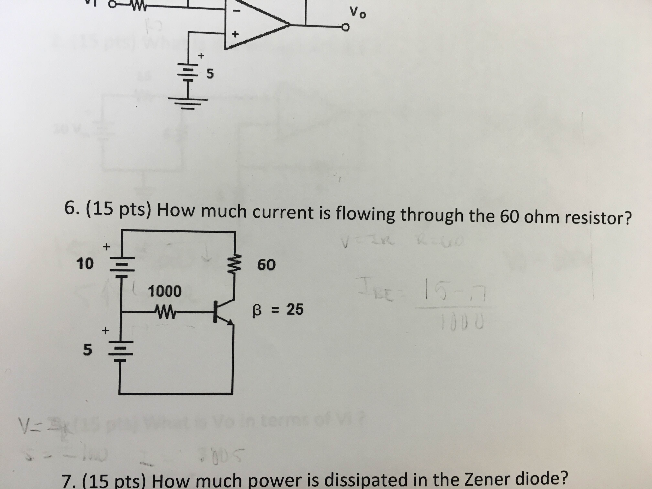 Solved How much current is flowing the 60 ohm resistor? | Chegg.com