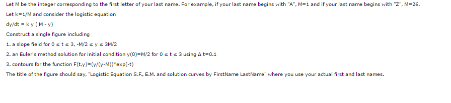 Solved M be the integer corresponding to the first letter of | Chegg.com