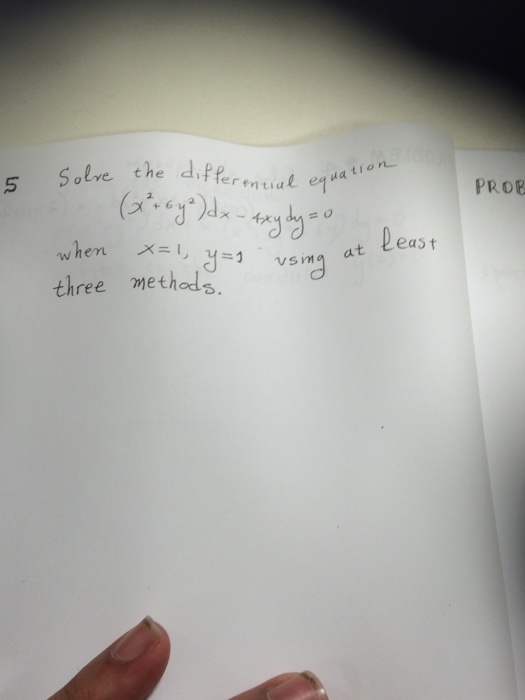 Solve the differential equation (x^2 + 6y^2) dx -4xy | Chegg.com