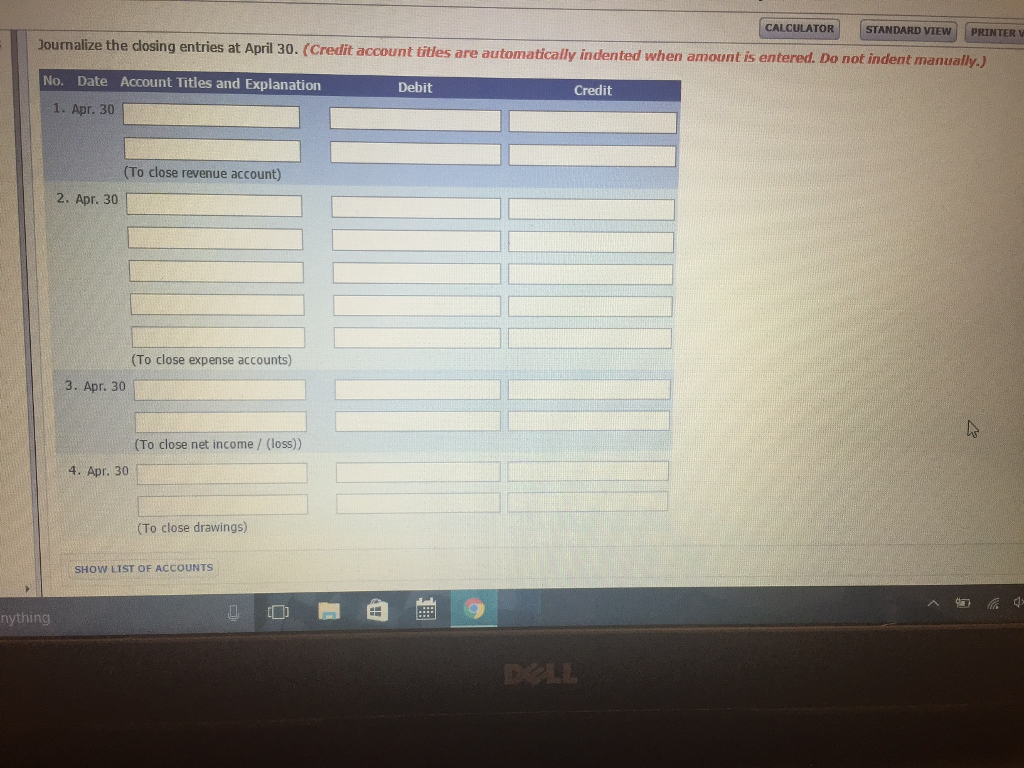 Solved Exercise 4-4 The adjusted trial balance columns of | Chegg.com