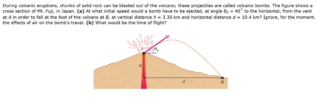 Solved During volcanic eruptions, chunks of solid rock can | Chegg.com