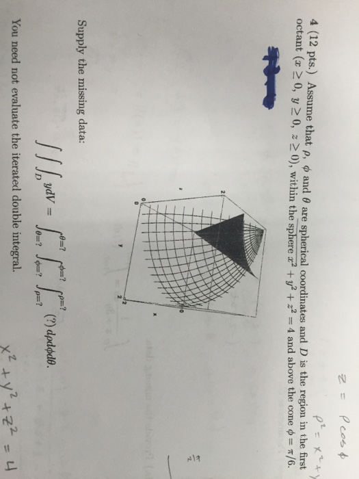 Solved Assume that rho, phi, anf theta are spherical | Chegg.com