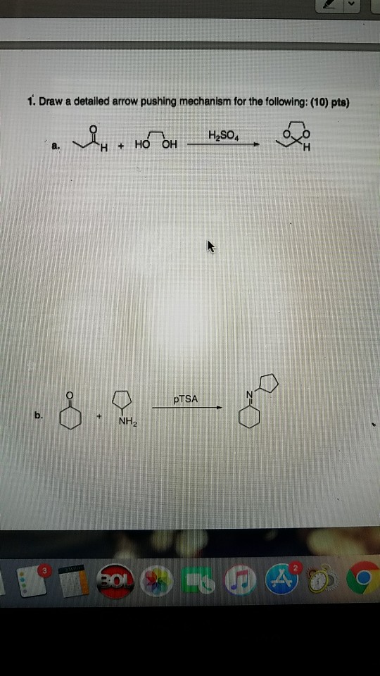 Solved 1. Draw a detailed arrow pushing mechanism for the | Chegg.com