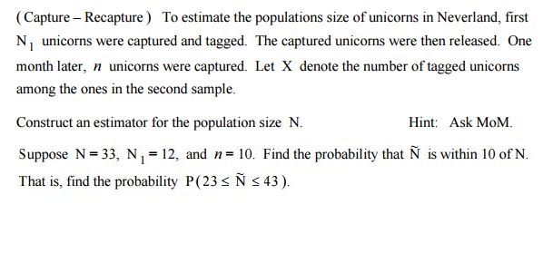 Solved Capture Recapture To Estimate The Populations