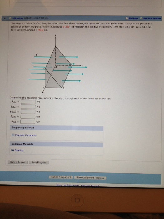 Solved The diagram below is of a triangular prism that has | Chegg.com