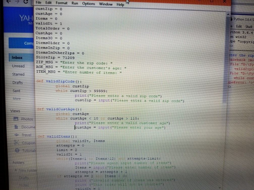 Solved Ran Python program and got an error message. Here's | Chegg.com