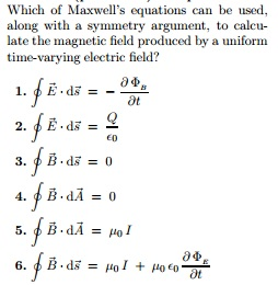 Solved Which of Maxwell's equations can be used, along with | Chegg.com