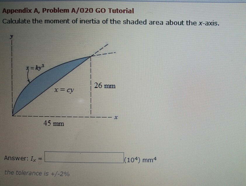 Solved Appendix A, Problem A/020 GO Tutorial Calculate the | Chegg.com