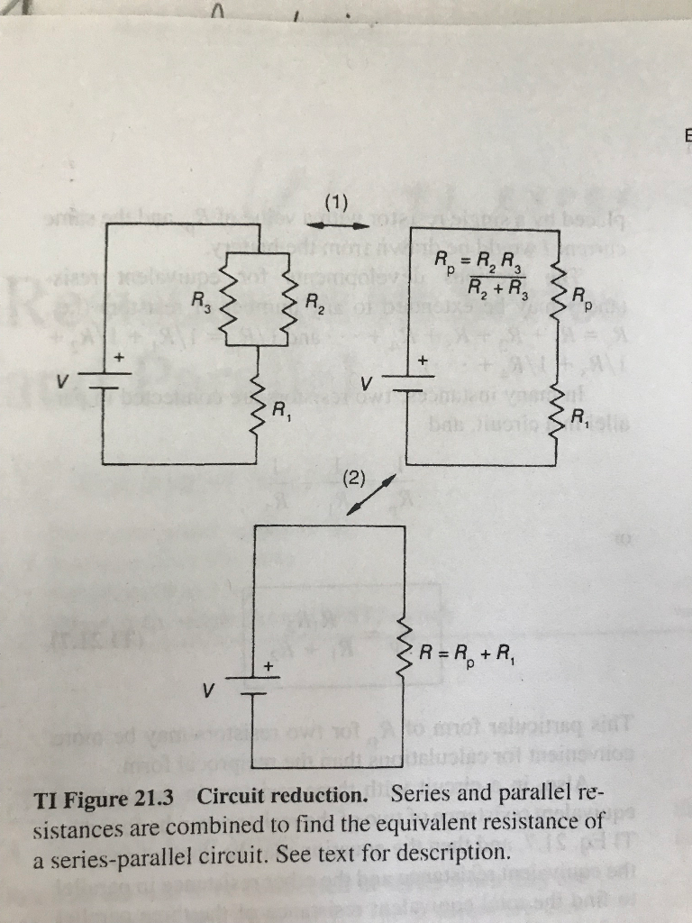 Solved p 23 R3 R-R+ R TI Figure 21.3 Circuit reduction. | Chegg.com