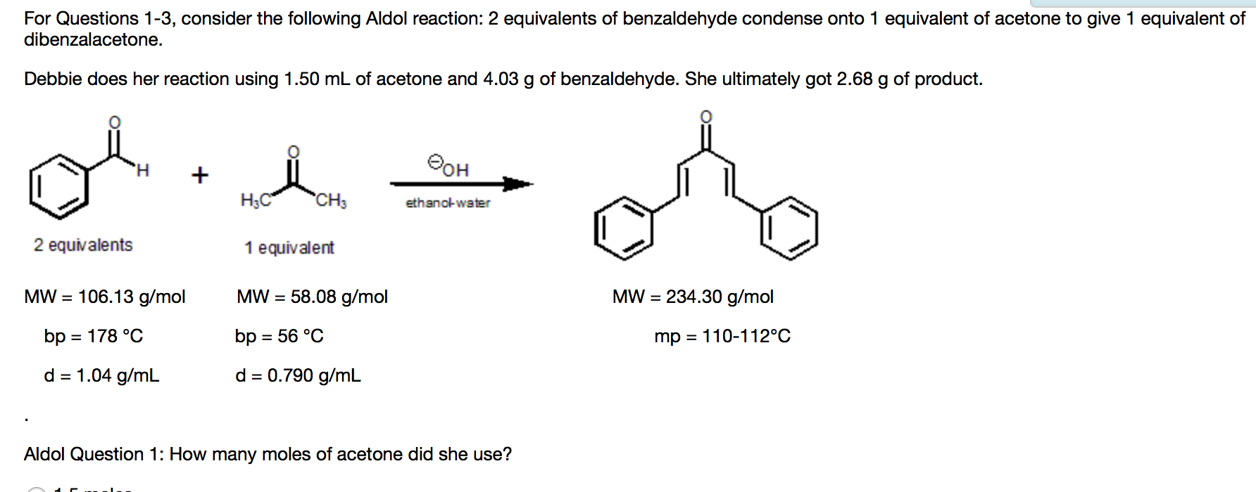 Benzaldehyde And Acetone