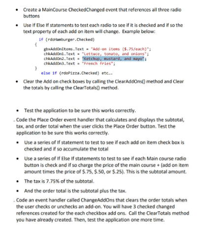 Solved I need my Visual Basic code translated to C# code. | Chegg.com