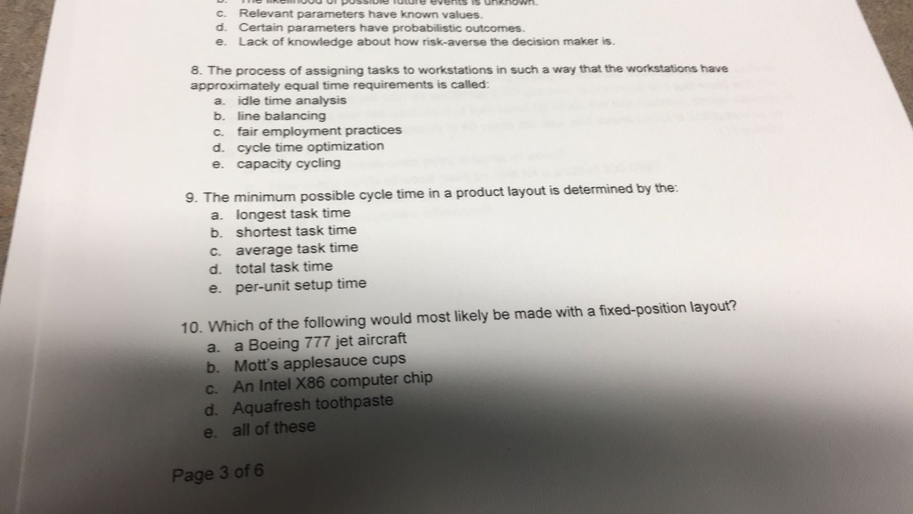 Solved The process of assigning tasks to workstations in | Chegg.com