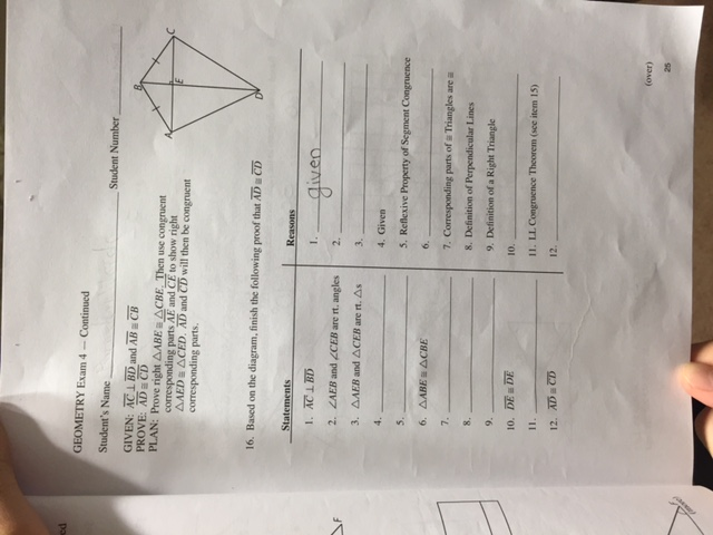 Solved GIVEN: AC Bd and AB CB PROVE: AD CD PLAN: | Chegg.com Solved GIVEN: AC Bd and AB CB PROVE: AD CD PLAN: | Chegg.com