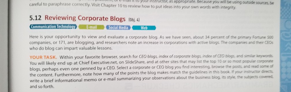 Solved careful to paraphrase correctly. Visit Chapter 10 to | Chegg.com