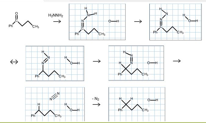 Solved The Wolff-Kishner reaction uses hydrazine (H2NNH2) | Chegg.com