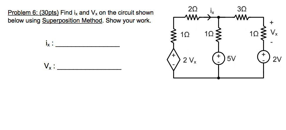 Solved Find i_x and V_x on the circuit shown below using | Chegg.com