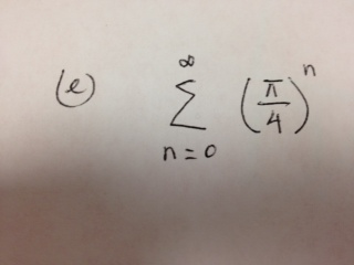 Solved infinity n = 0 (pi/4)n | Chegg.com