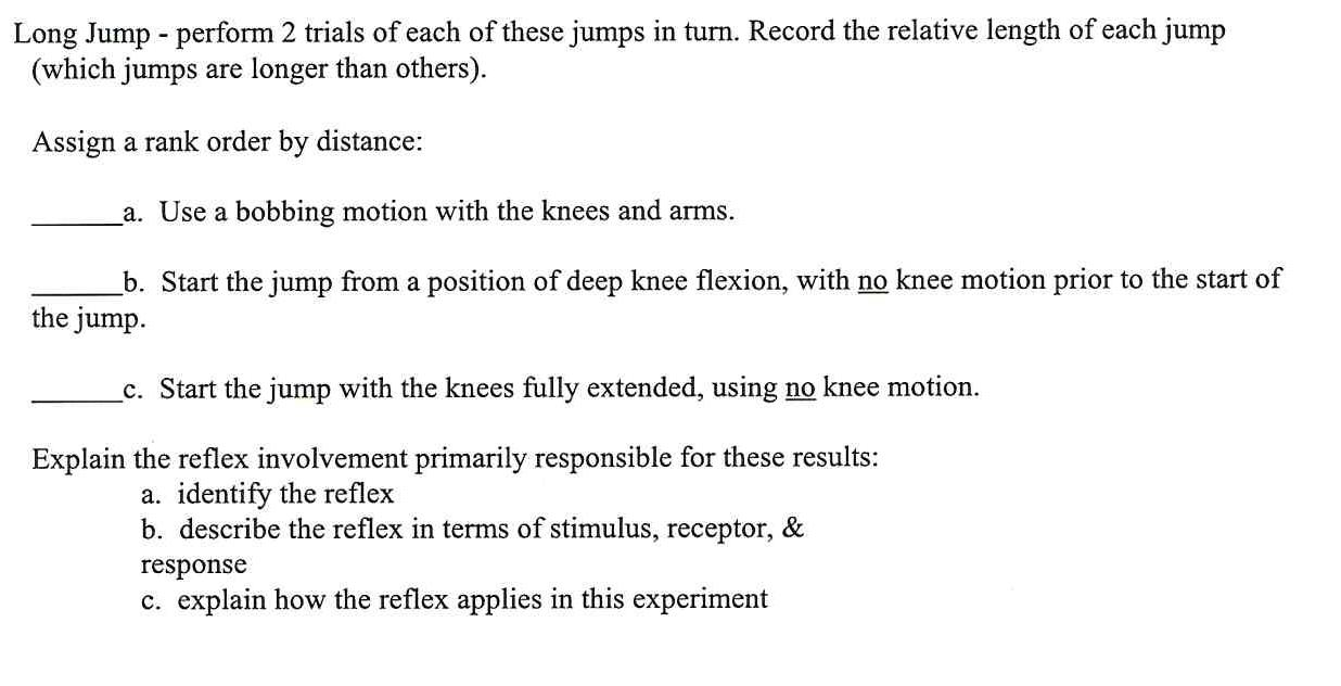 Solved Long Jump - perform 2 trials of each of these jumps | Chegg.com