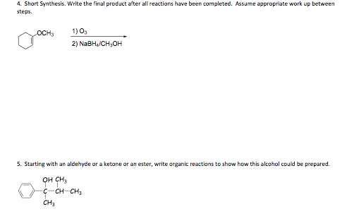 Solved 4. Short Synthesis. Write the final product after all | Chegg.com
