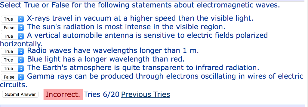 Solved Select True or False for the following statements | Chegg.com