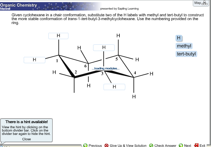 Solved Given cyclohexane in a chair conformation, substitute | Chegg.com