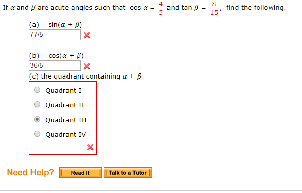 Solved If alpha and beta are acute angles such that cos | Chegg.com
