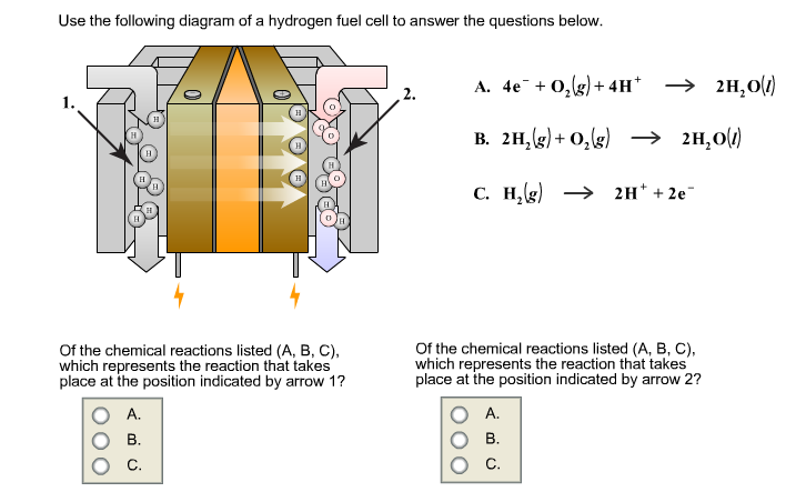 Solved Use the following diagram of a hydrogen fuel cell to | Chegg.com