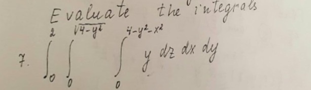 Solved Evaluate the integrals integral_0 ^2 integral_0 | Chegg.com