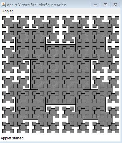 Solved Write code for an applet that uses recursion to draw | Chegg.com