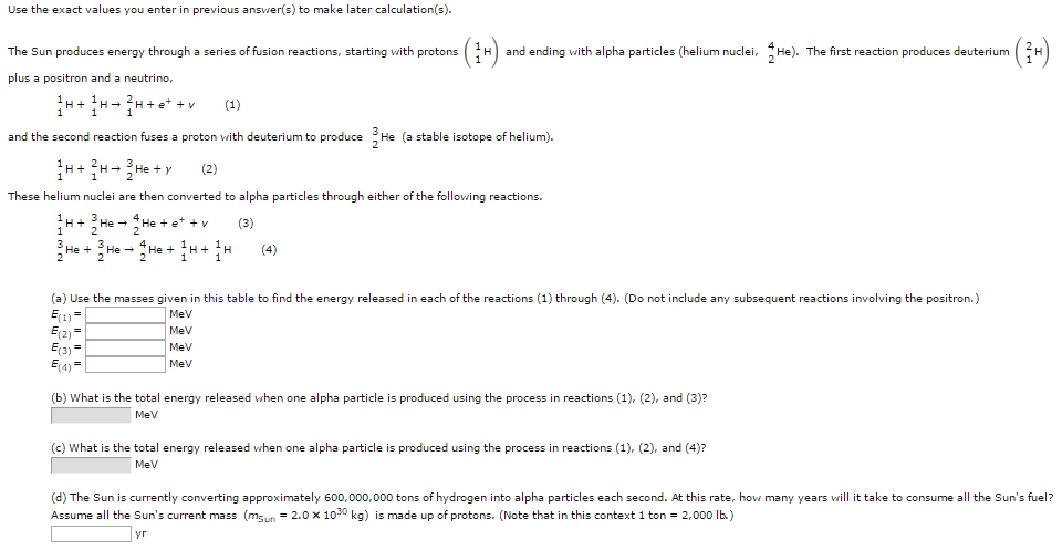 Solved Use the exact values you enter in previous answer(s) | Chegg.com