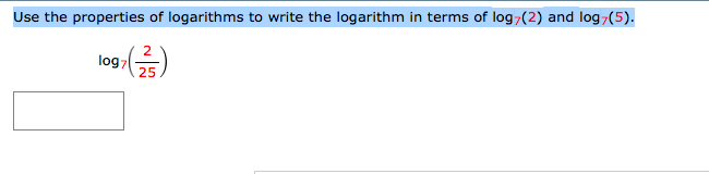 Solved Use the properties of logarithms to write the | Chegg.com