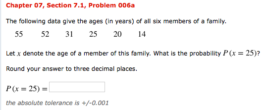 Solved Chapter 07, Section 7.1, Problem 006a The following | Chegg.com