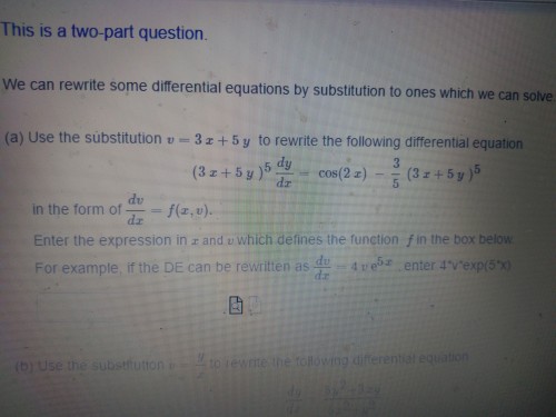 Solved This is a two-part question. e can rewrite some | Chegg.com