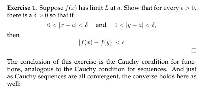 Solved Suppose f(x) has limit L at a. Show that for every | Chegg.com