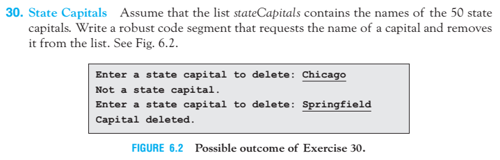 Solved State Capitals Assume that the list stateCapitals | Chegg.com Solved State Capitals Assume that the list stateCapitals | Chegg.com