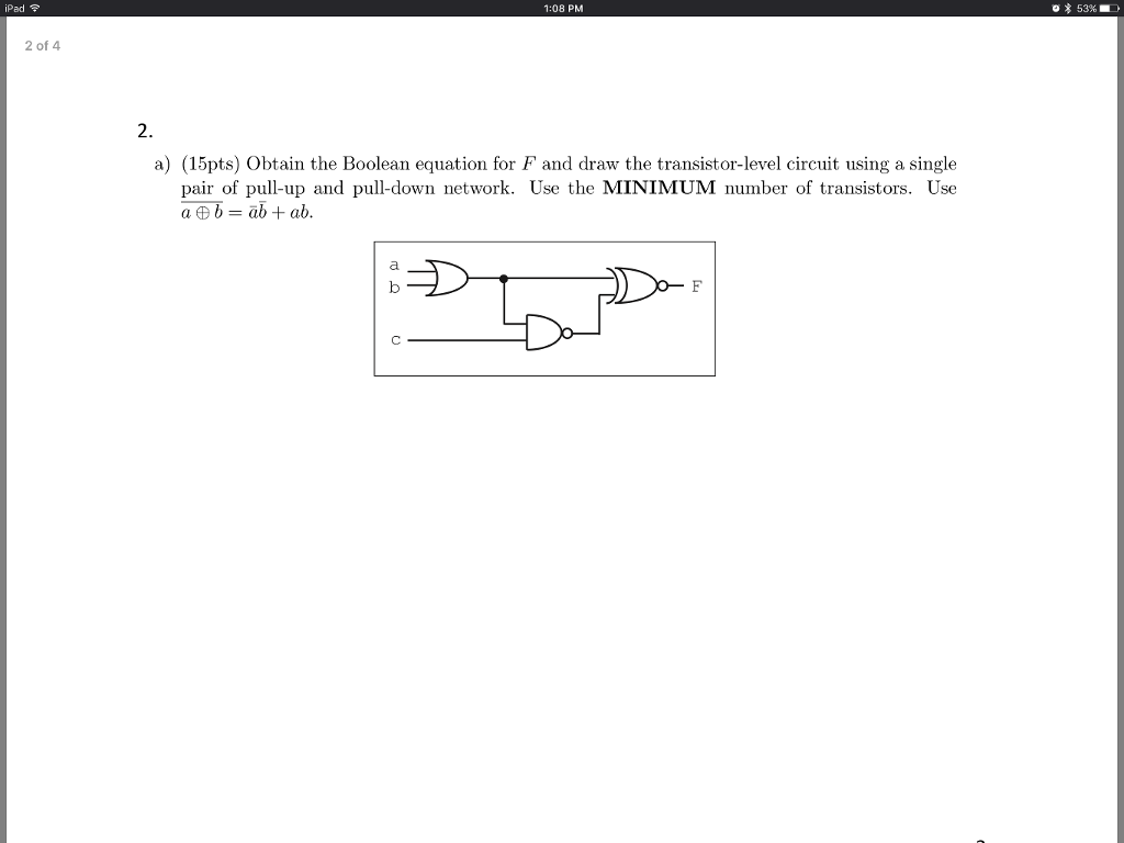 Solved Obtain the Boolean equation for F and draw the | Chegg.com