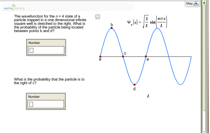 Solved The wavefunction for the n = 4 state of a particle | Chegg.com