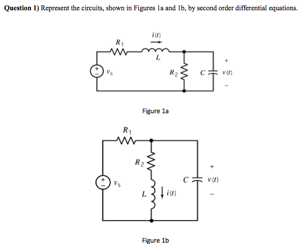Solved Represent the circuits, shown in Figures 1a and 1b, | Chegg.com
