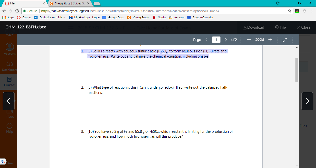 Solved xe@chegg Study l Guided S Files × ? ? C Secure ! | Chegg.com