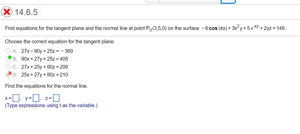 Solved X) 14.6.5 Find equations for the tangent plane and | Chegg.com