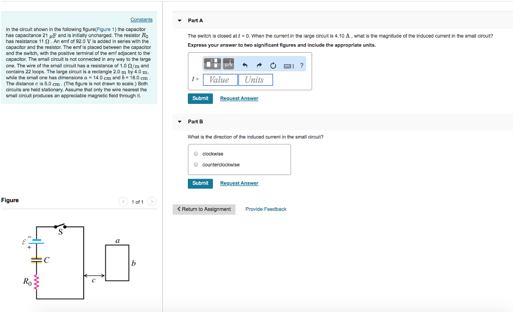 Solved nstan ? Part A In the circuit shown in the following | Chegg.com