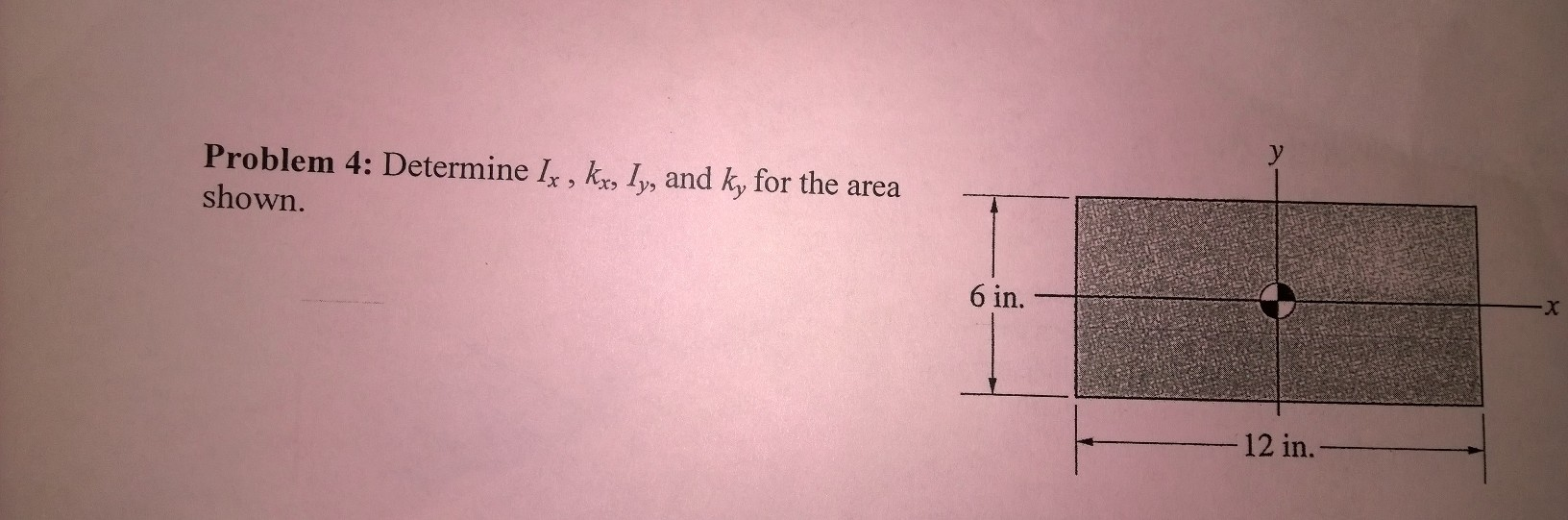 Solved Determine Ix, kx, Iy, and ky for the area shown. | Chegg.com
