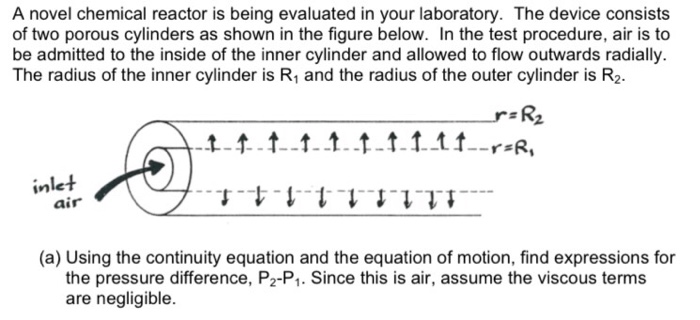 Solved A novel chemical reactor is being evaluated in your | Chegg.com